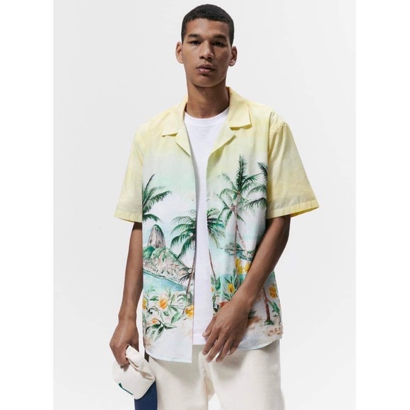 Zara | Shirts | Nwt Zara Man Palm Tree Relaxed Fit Shirt Size Xl | Poshmark